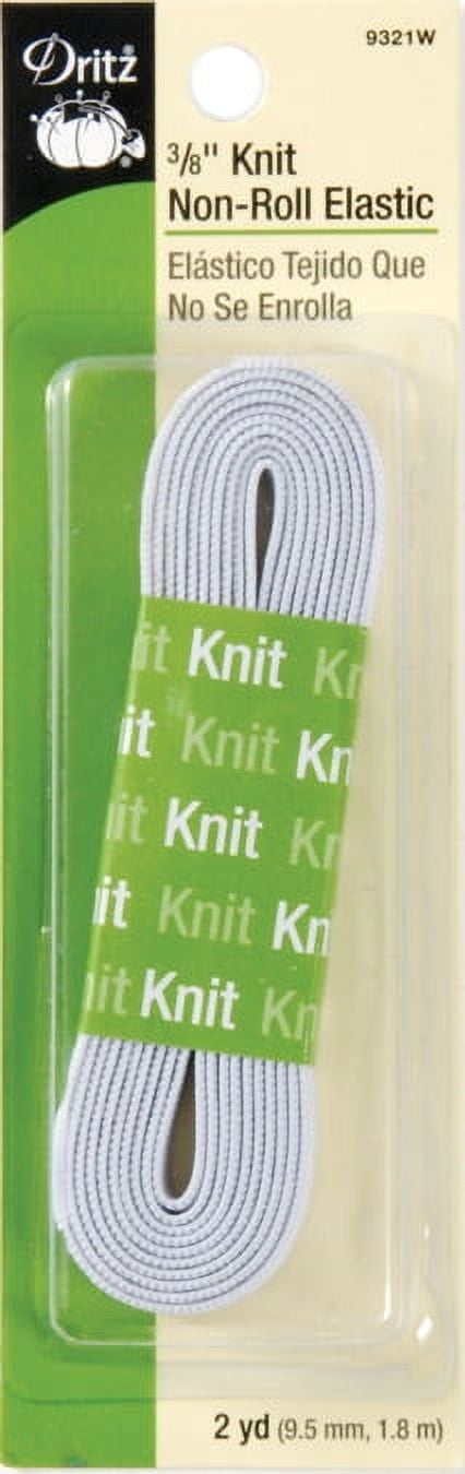 Dritz Non-Roll Knit Elastic 3/8"X2yd-White - Walmart.com