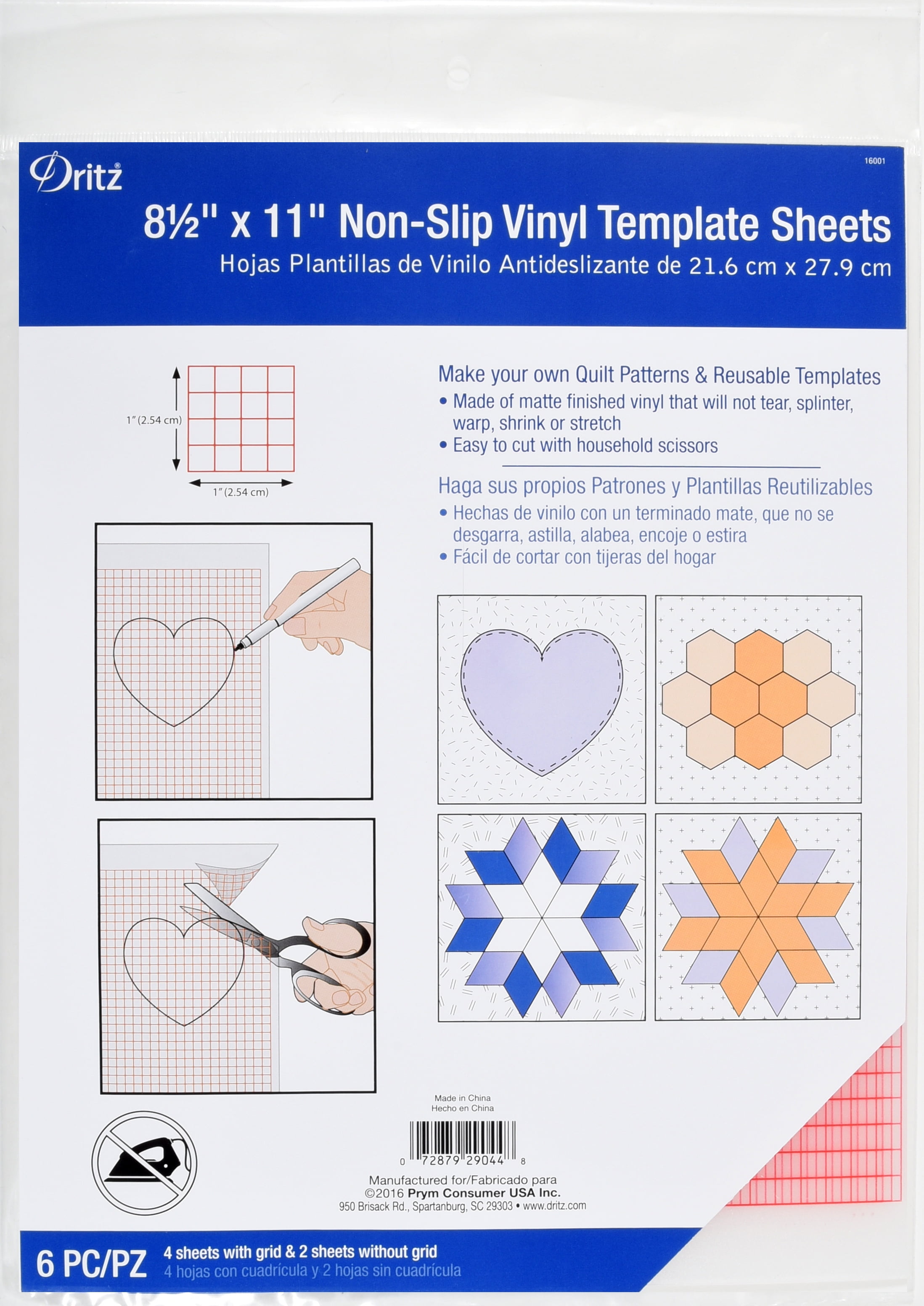 Dritz Nonslip Template Sheet, 6 Count - Walmart.com