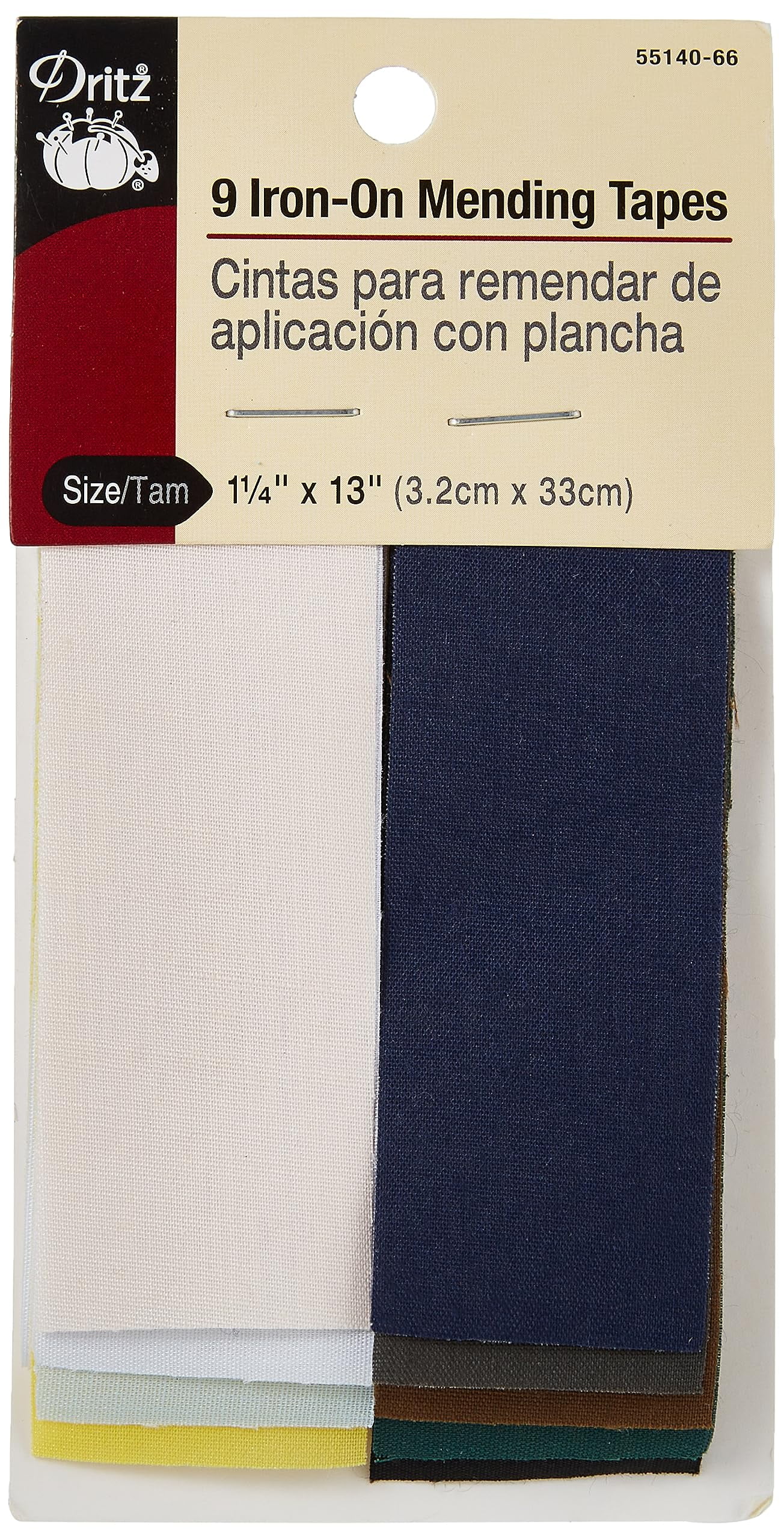 Dritz Patch Iron On Mending Tape 1.25x13 Astd 9pc - Walmart.com