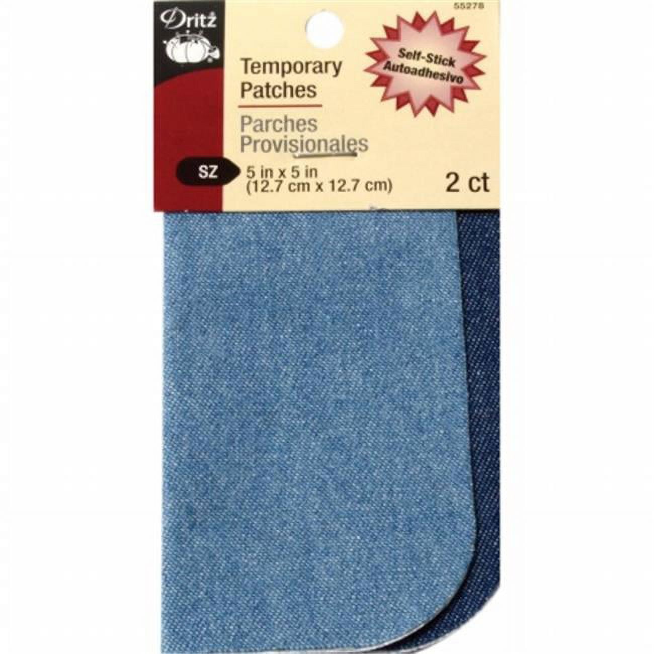 Dritz Patch Stick On 5x5 Denim Astd Blue 2pc - Walmart.com