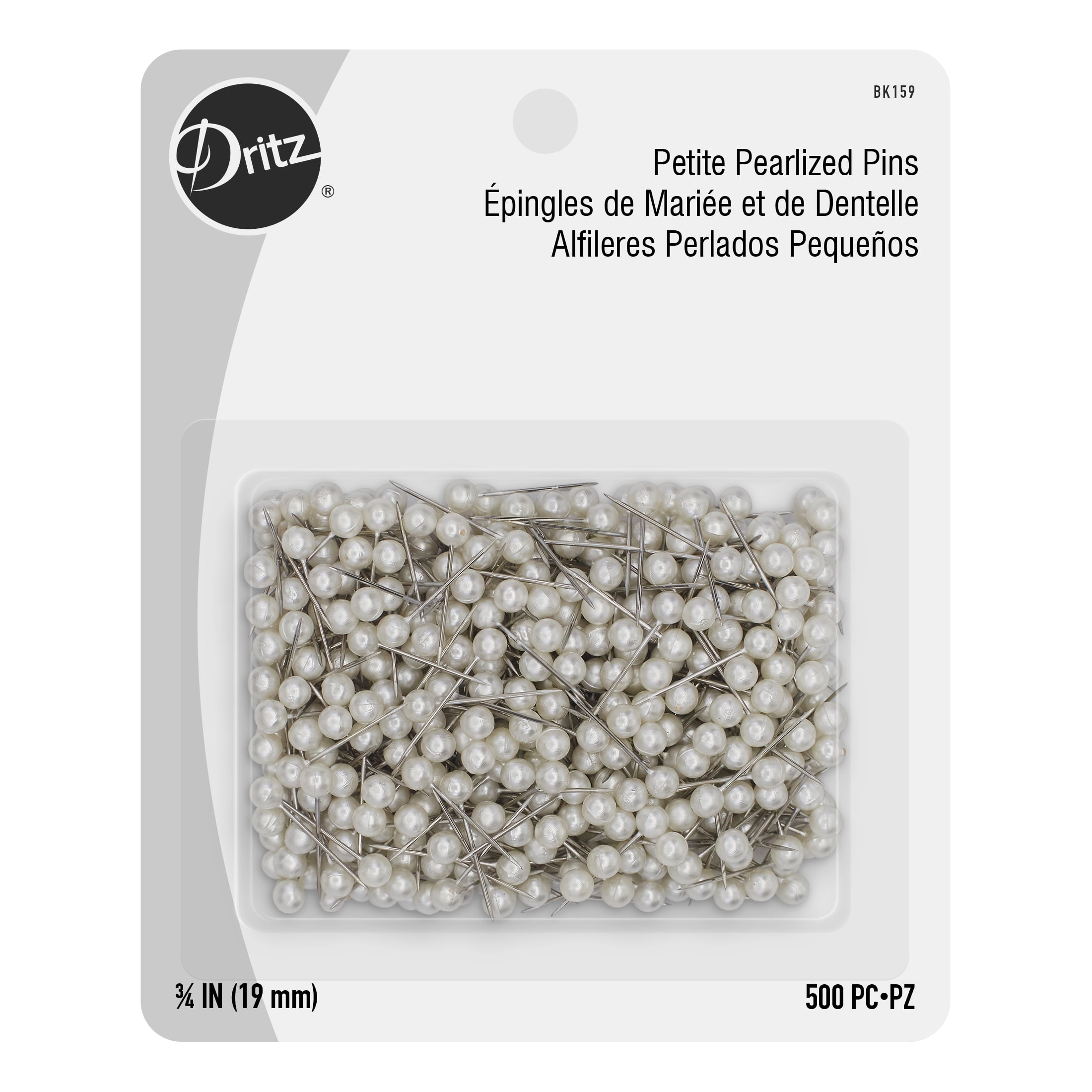 Dritz Petite Pearlized Pins, 3/4", White, 500 Pc - Walmart.com