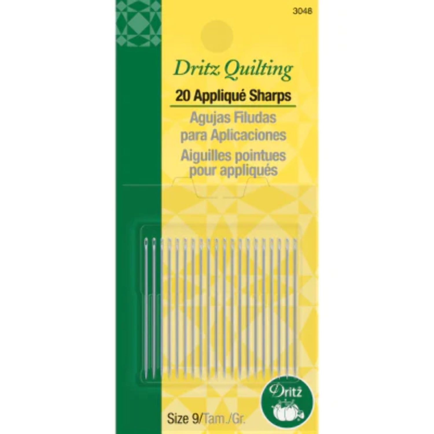 Dritz Appliqué Sharps Hand Needles Size 9 20 pc - Walmart.com