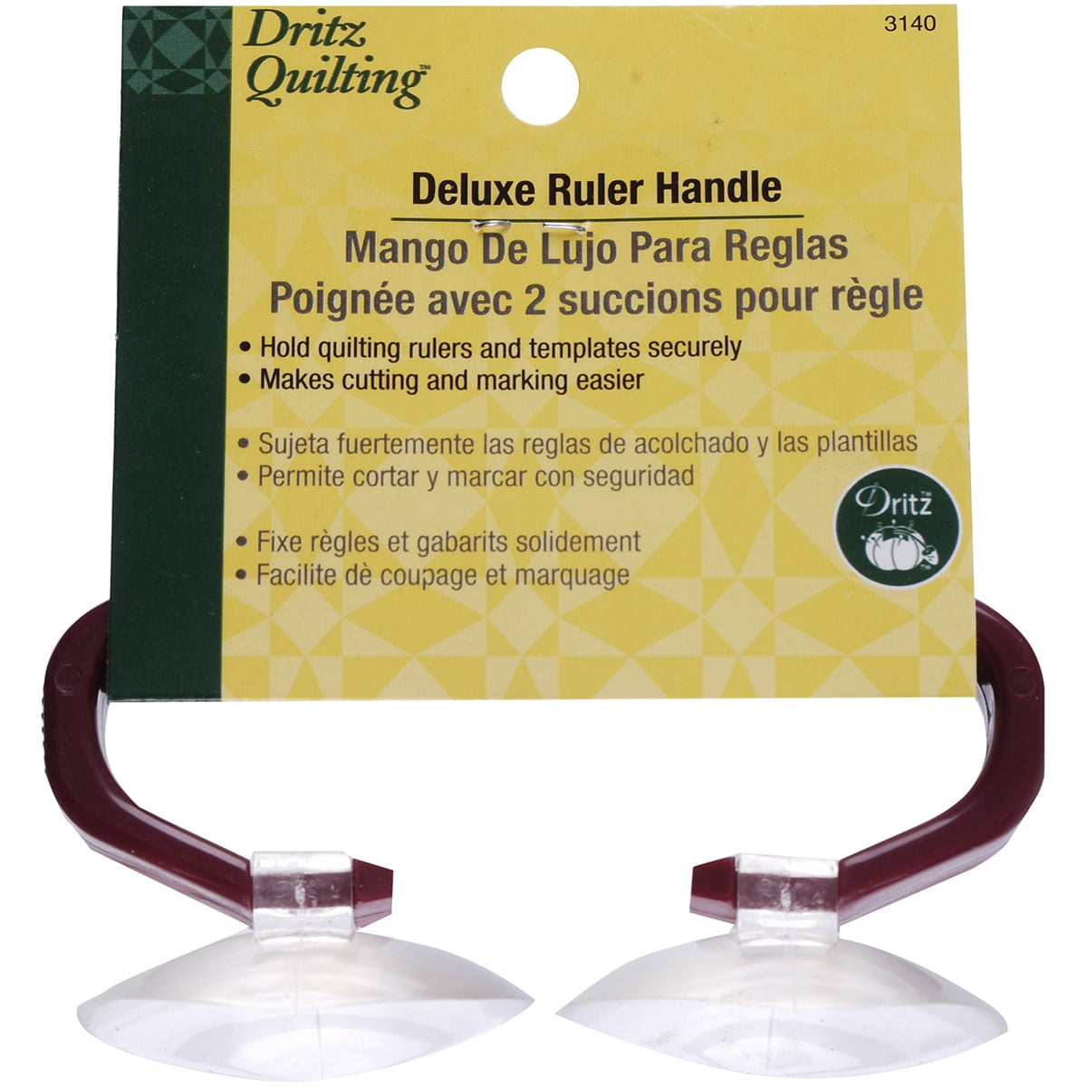 Dritz Quilting Deluxe Ruler Handle W/2 Suction Cups - Walmart.com