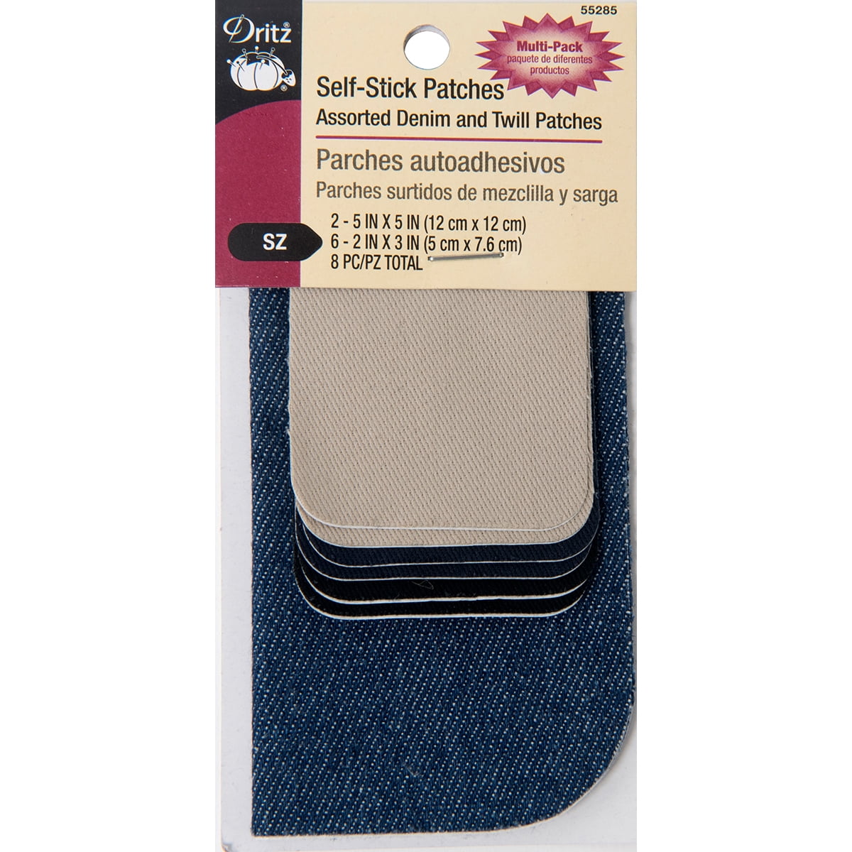 Dritz Self-Stick Patches 8/Pkg-Assorted Twill And Denim - Walmart.com