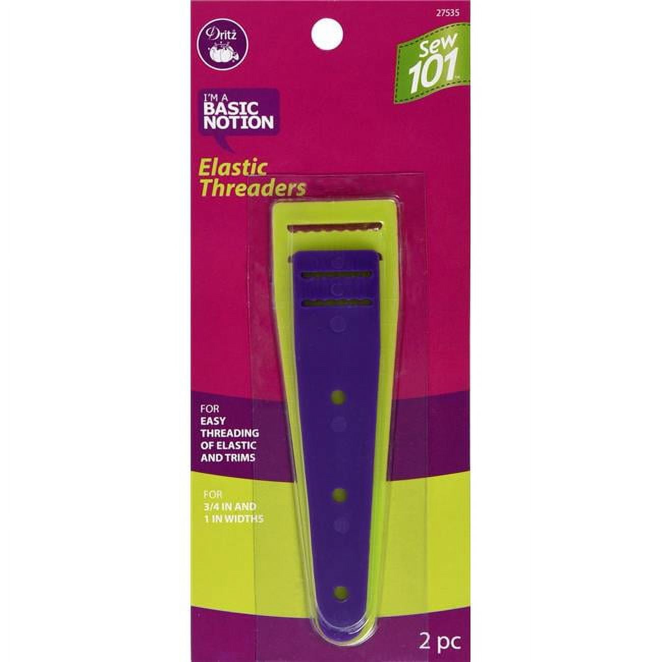 Dritz Sew 101 Elastic Threaders 3/4" & 1"- - Walmart.com