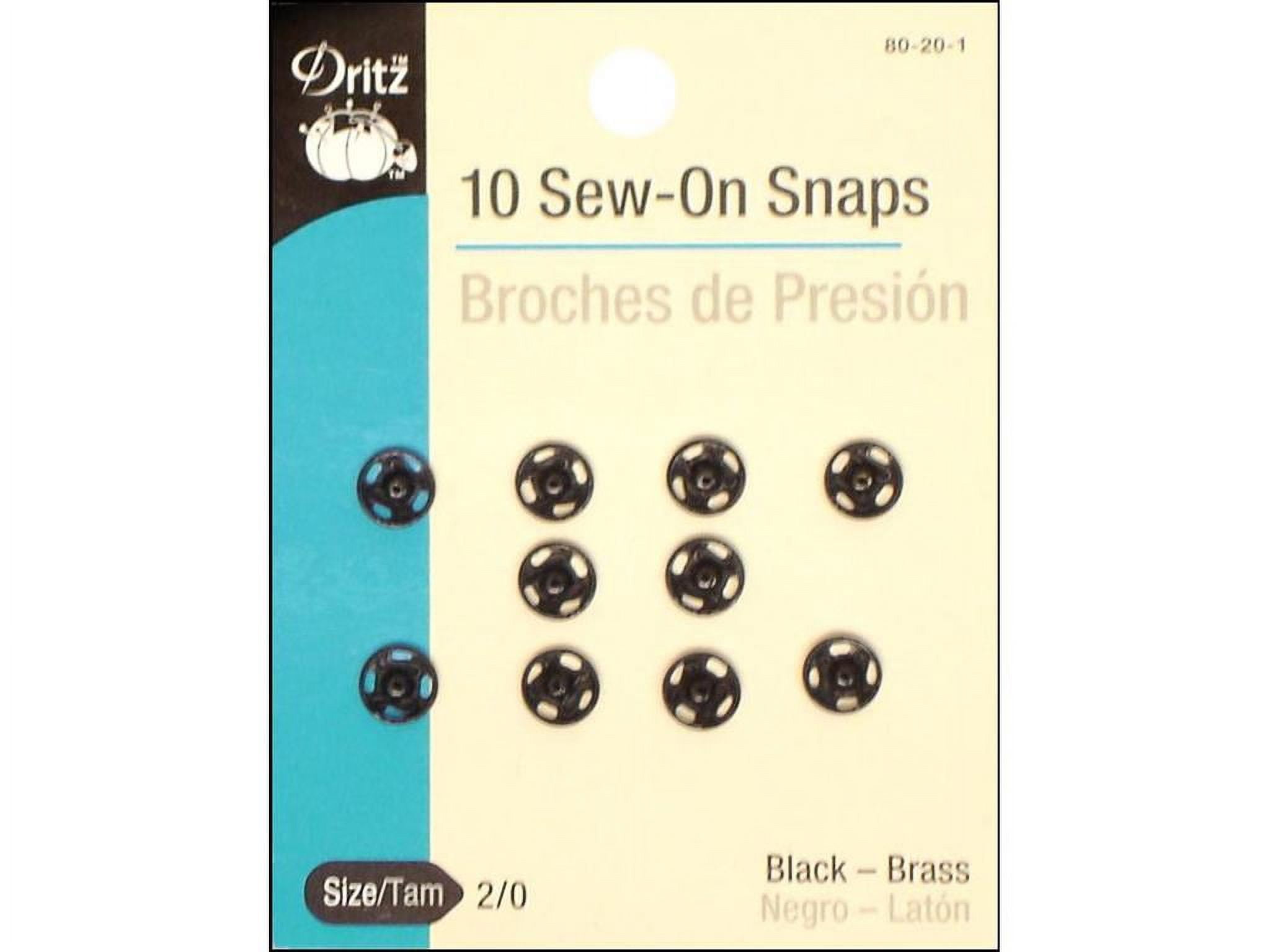Dritz Sew-On Snaps 10/Pkg-Black Size 2/0 - Walmart.com