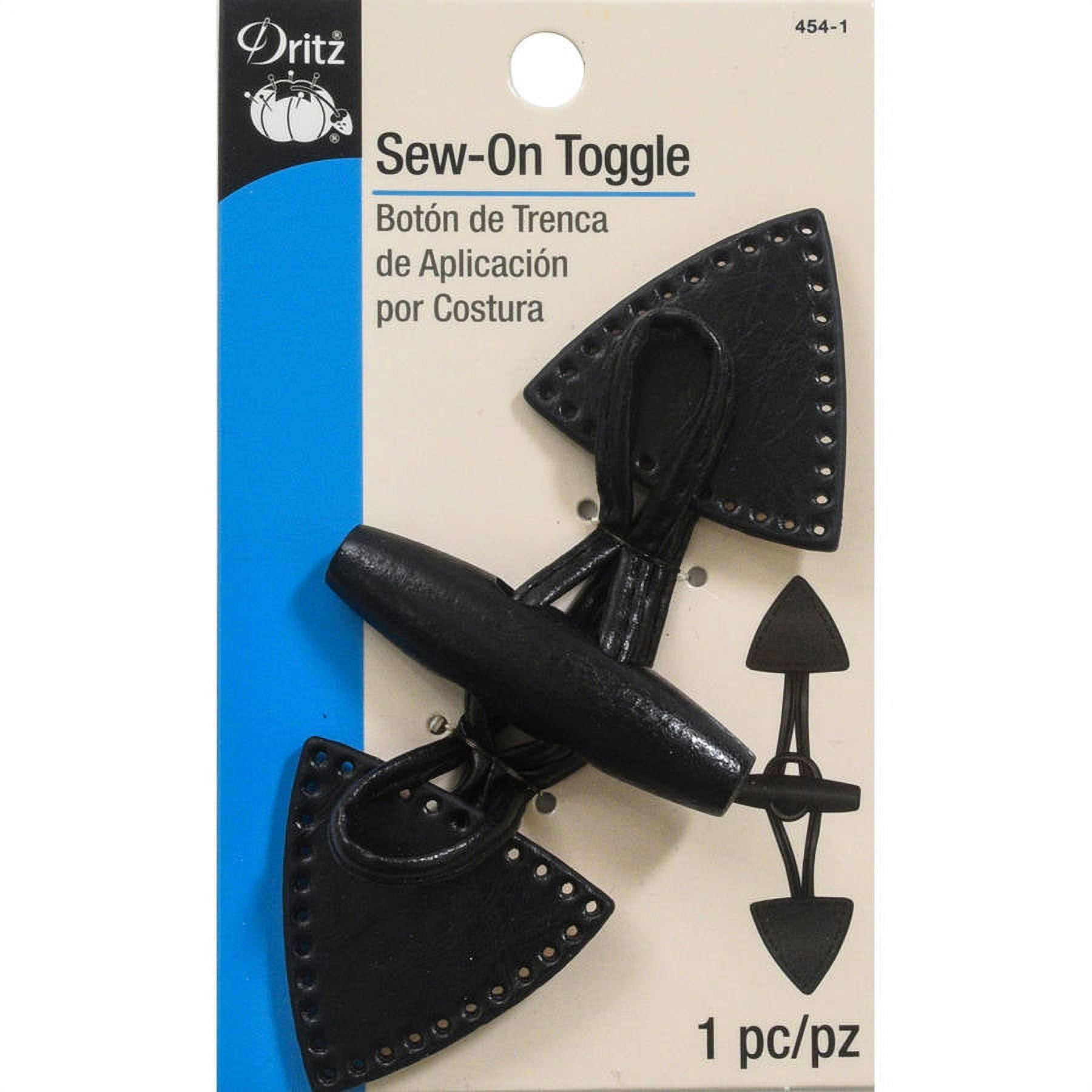 Dritz Sew-On Toggle Black With Dark Wood Button - Walmart Business Supplies