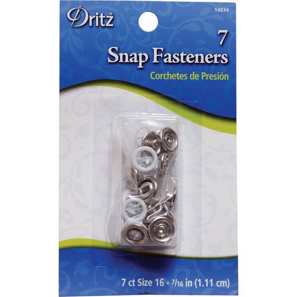 Dritz Size 16 Snap Fasteners, 7 Count - Walmart.com