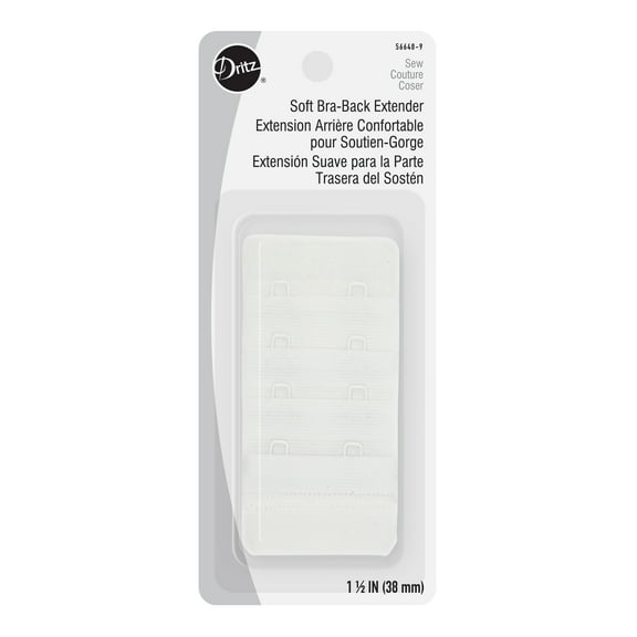 Dritz Soft Bra-Back Extender 3"-White 4 Hooks - Walmart.com