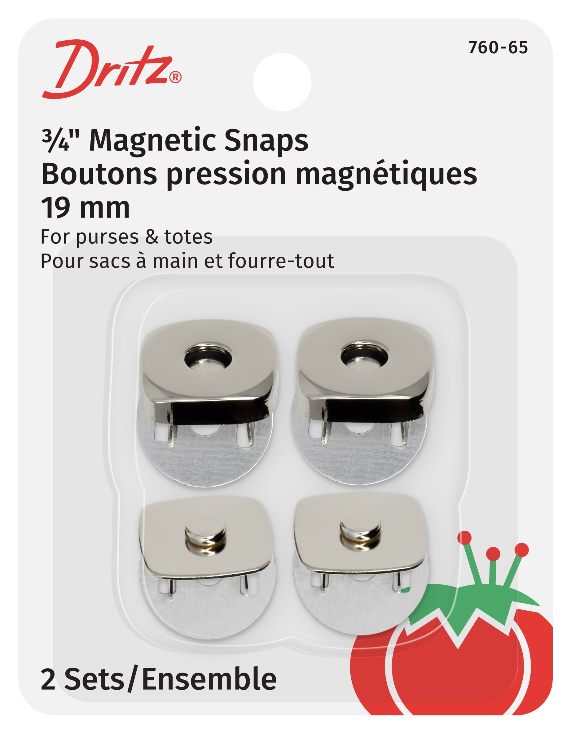 Dritz Magnetic Snaps 2 Piece Square Magnetic Closure for Purses Totes ...