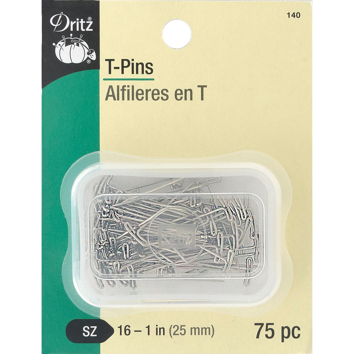 Dritz T-Pins 75pk, Size 16, 1" - Walmart.com
