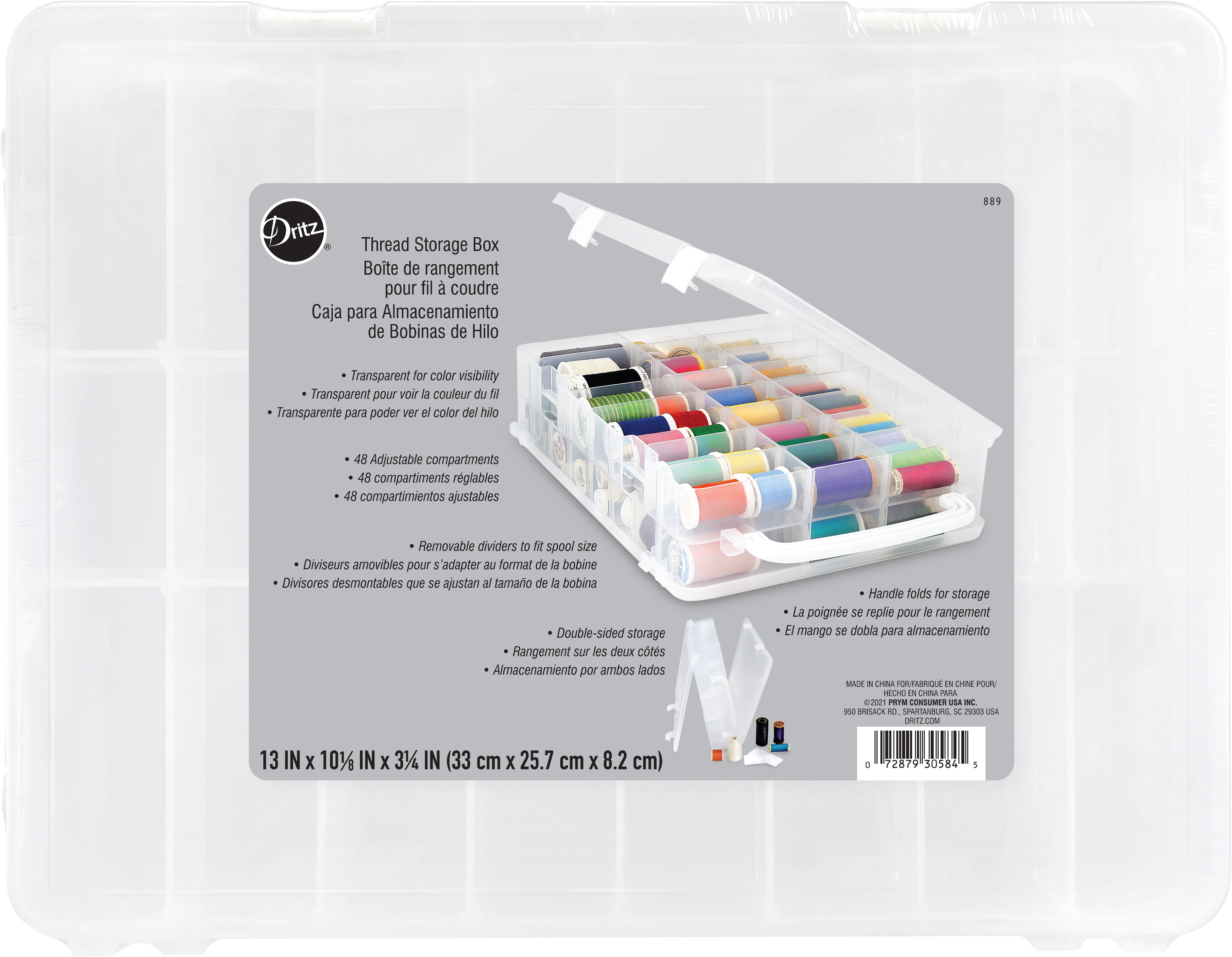 Dritz Thread Storage Box, Stores 48 Spools - Walmart.com