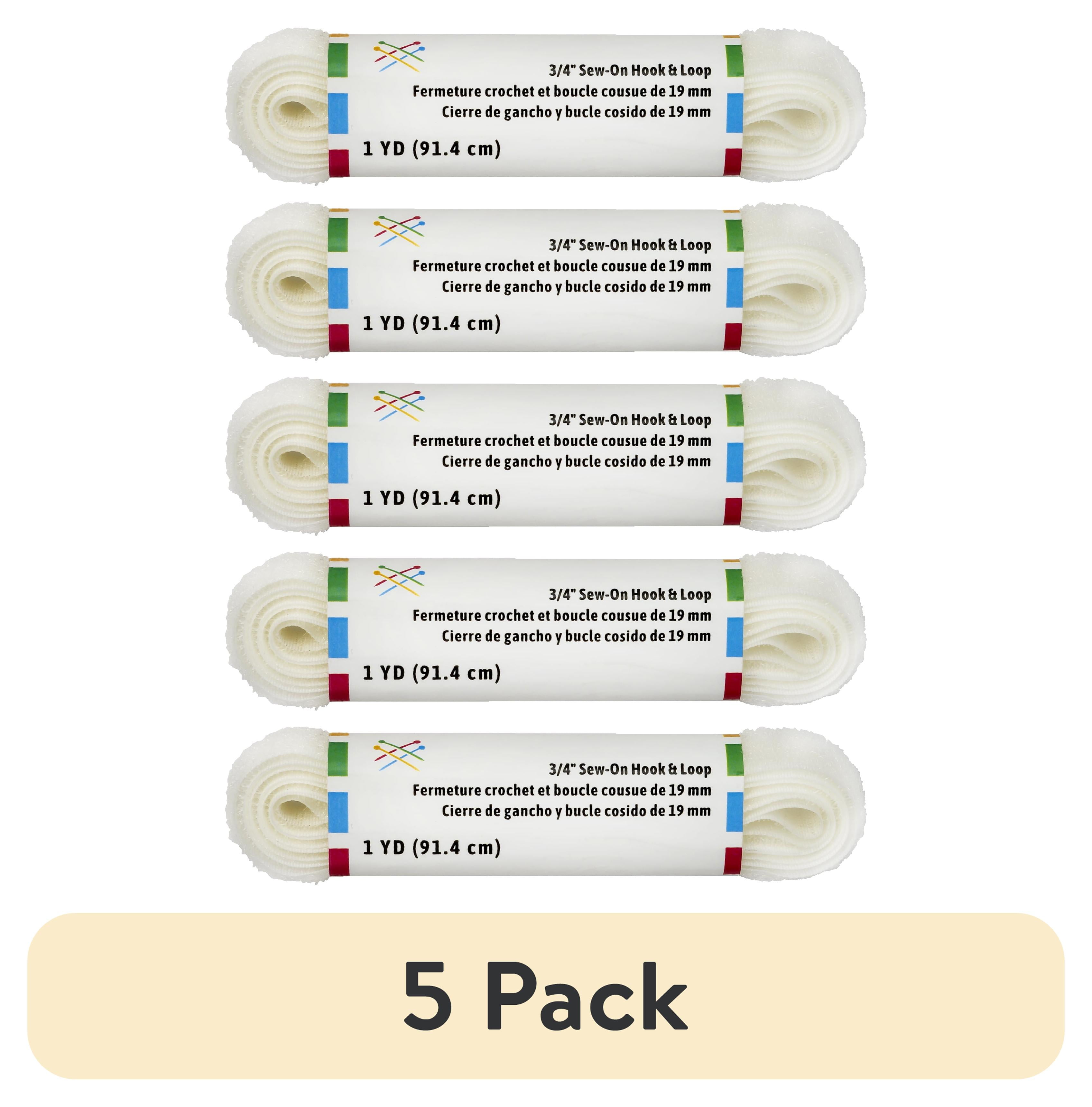 (5 pack) Hook and Loop Tape Sewing Fastener Sew Down White - Walmart.com