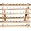 New brothread Wooden Thread Rack - 60 Spools Cone Stand for Organizing ...
