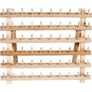 New brothread Wooden Thread Rack - 60 Spools Cone Stand for Organizing ...