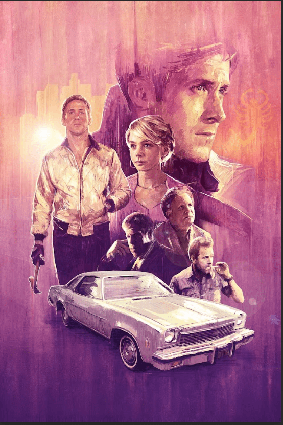 Drive (2011) 24x36 Poster Ryan Gosling Action Thriller Neo-Noir Retro ...