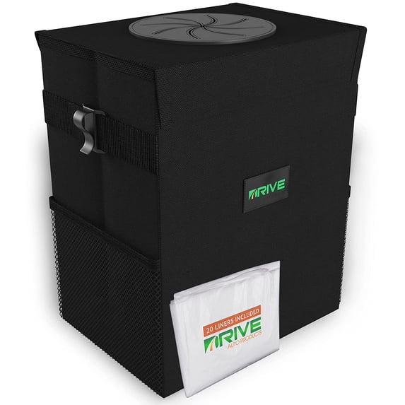 Drive Auto Products, Car Trash Can, 20 Trash Bags, Leakproof Large ...