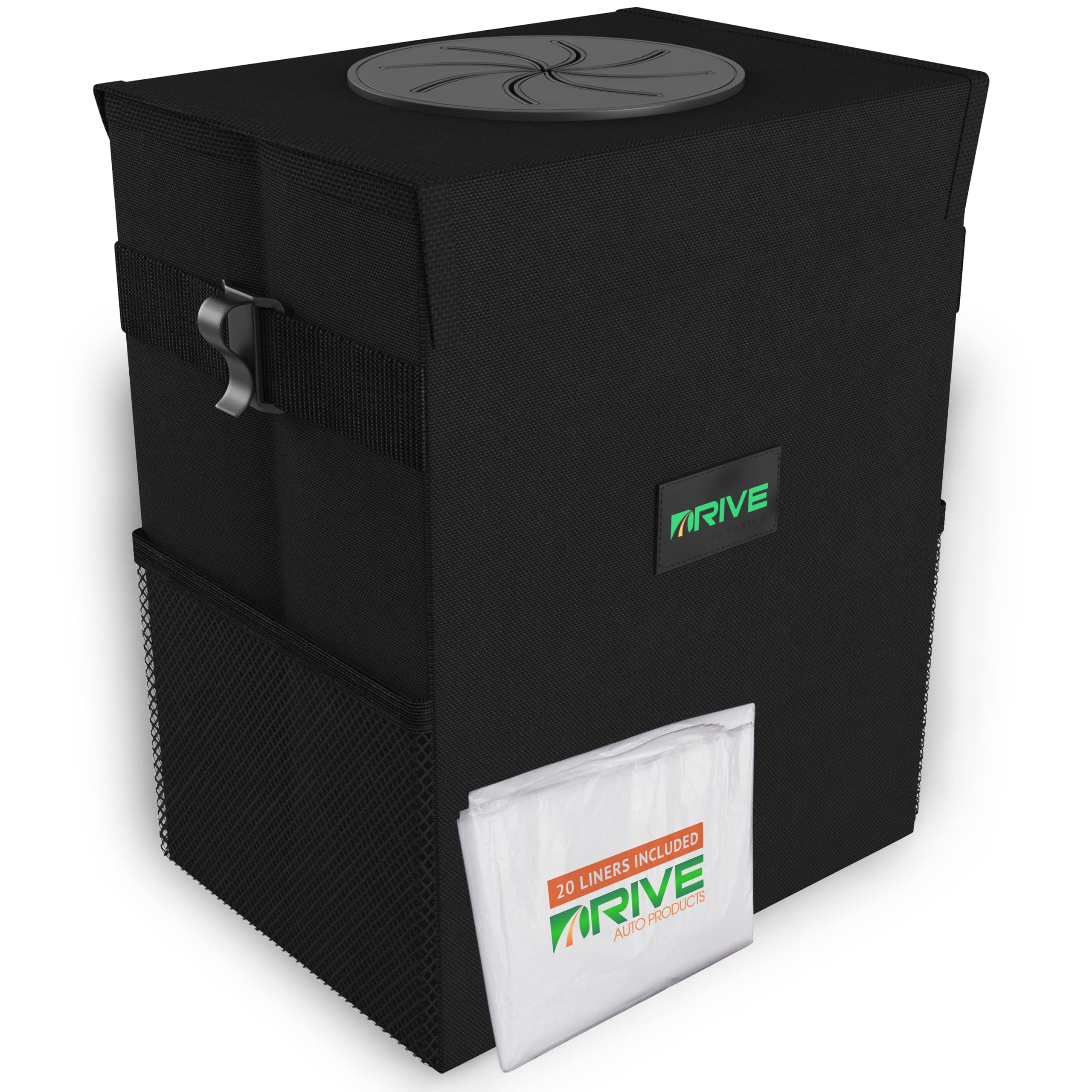 Drive Auto Car Trash Can - Collapsible, Leakproof Garbage Bin with 20 ...