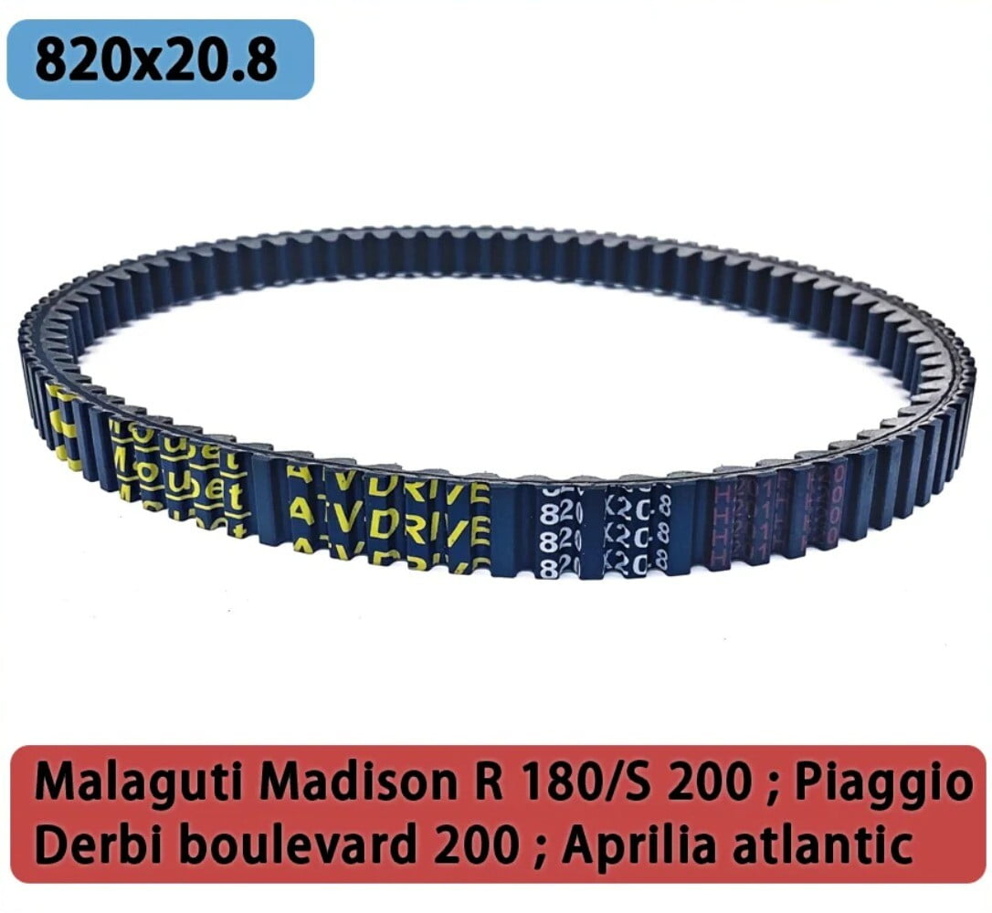 Drive Belt 820x20.8 For Malaguti Madison R 180 S 200 Gilera Runner ...