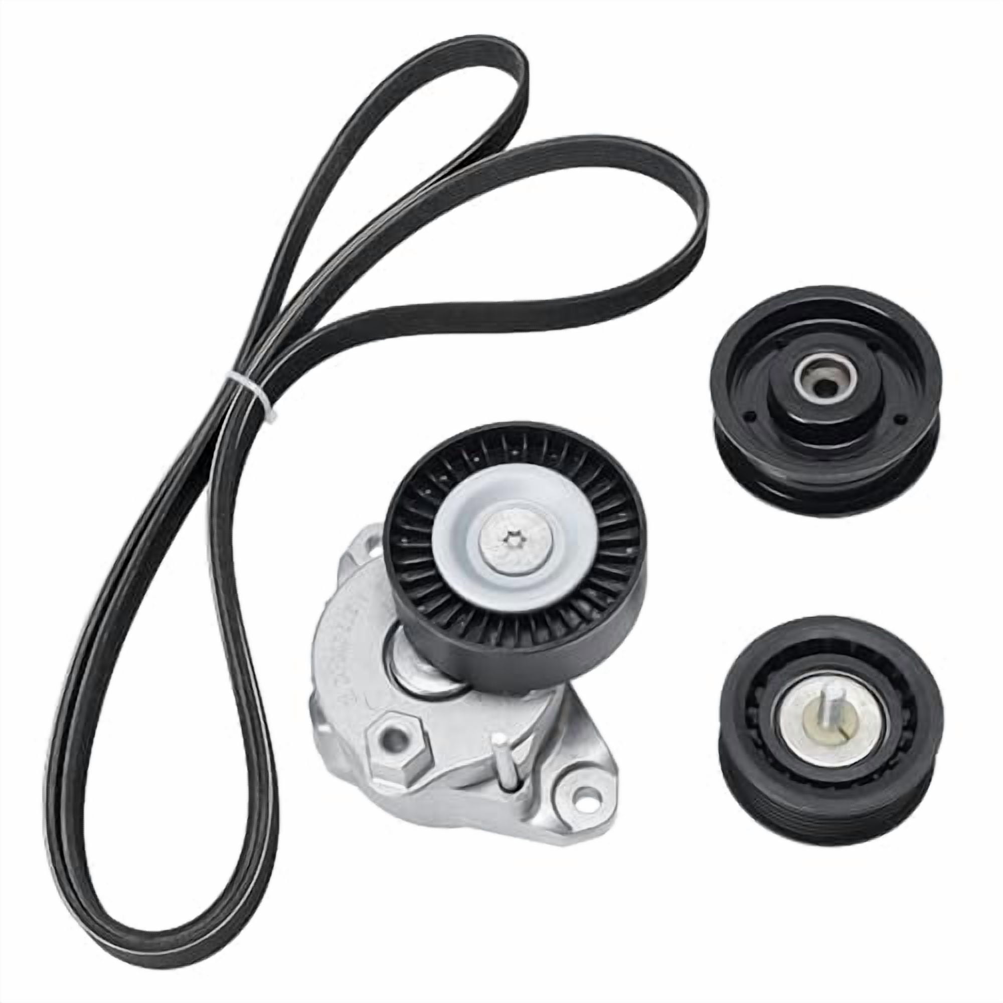Drive Belt Tensioner & Idler Pulley Belt Kit, Compatible with Mercedes ...