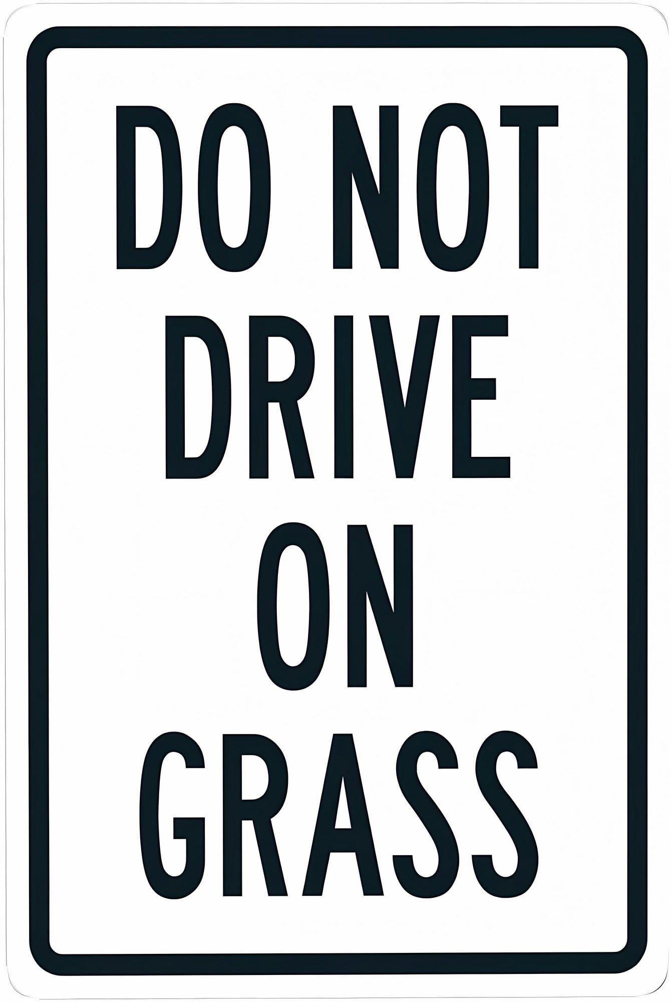 Do Not Drive On Grass Sign - 8"x12" Metal Security Tin Warning Sign ...