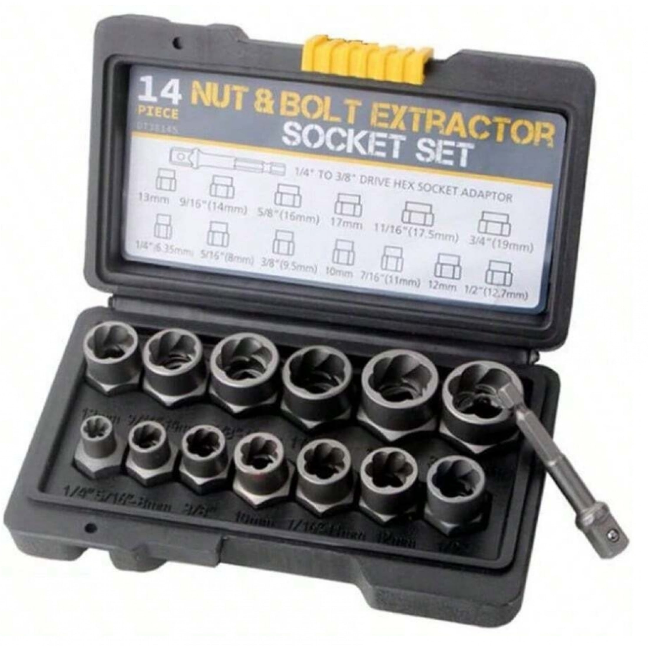 Drive Impact Bolt Extractor Set Nut Remover Extraction Socket Tools ...