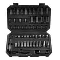 Drive Impact Socket Set 55 Piece - 1/4 Inch Deep & Shallow SAE/Metric ...