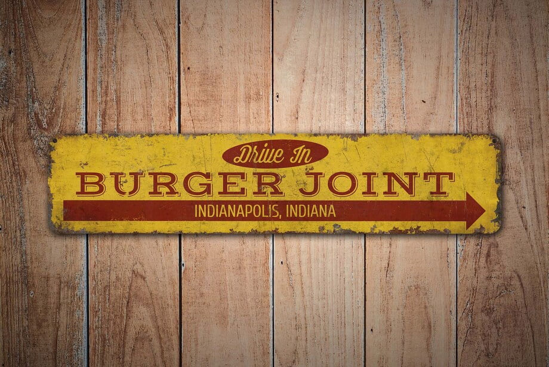 Drive In Burger Burger Sign Vintage Style Sign Burger Joint Burger ...