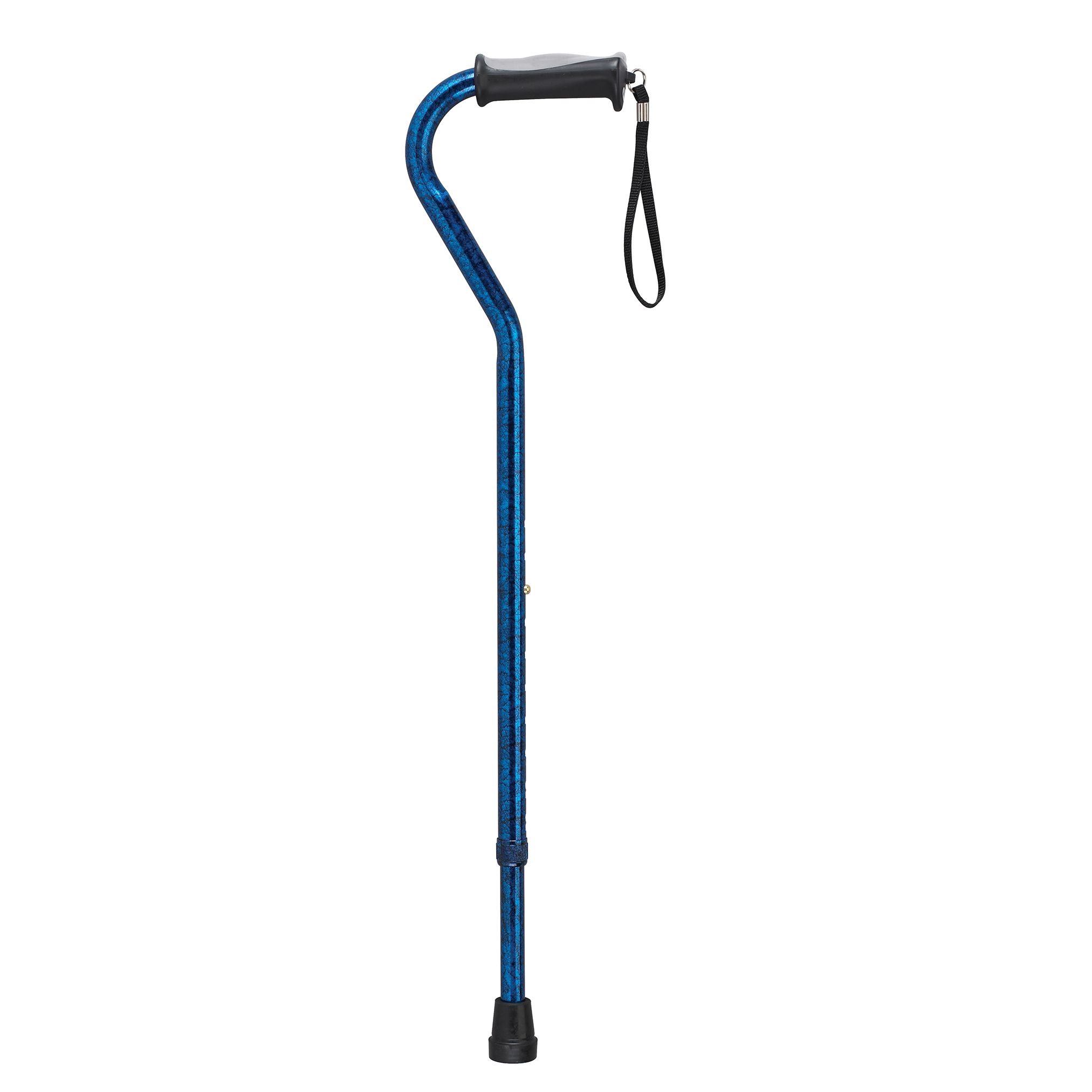 Hugo Adjustable Offset Handle Cane with Reflective Strap, Ebony ...