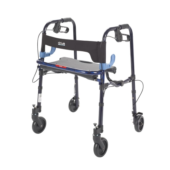 Drive Medical Clever Lite Walker Rollator, Junior, 5" Wheels, Flame ...