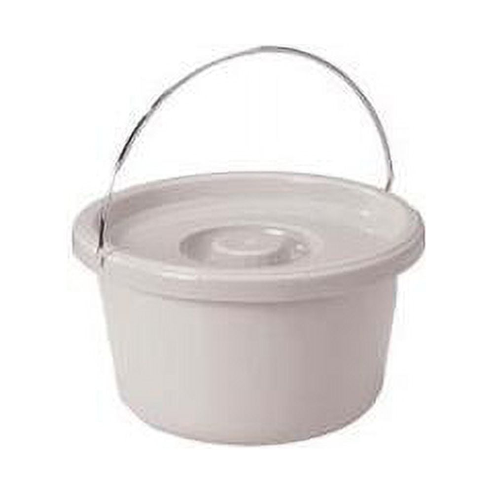 Drive Medical Commode Bucket With Metal Handle And Cover 7.5 Quart For ...