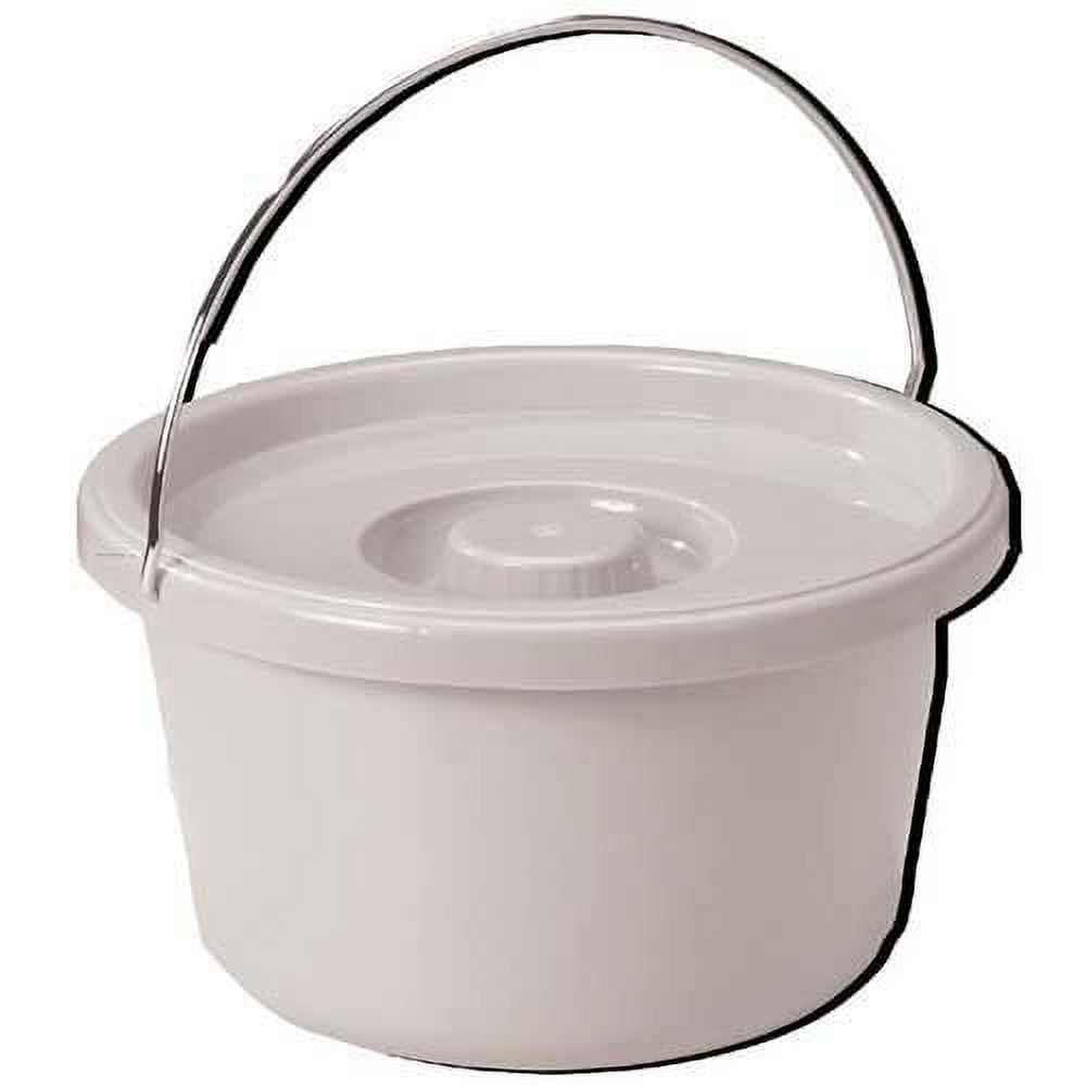 Drive Medical Commode Bucket with Metal Handle and Cover, 12 Count ...