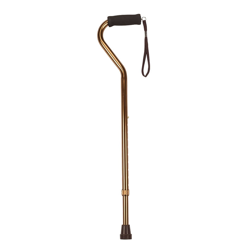 Drive Medical Foam Grip Offset Handle Walking Cane, Bronze HSA/FSA ...
