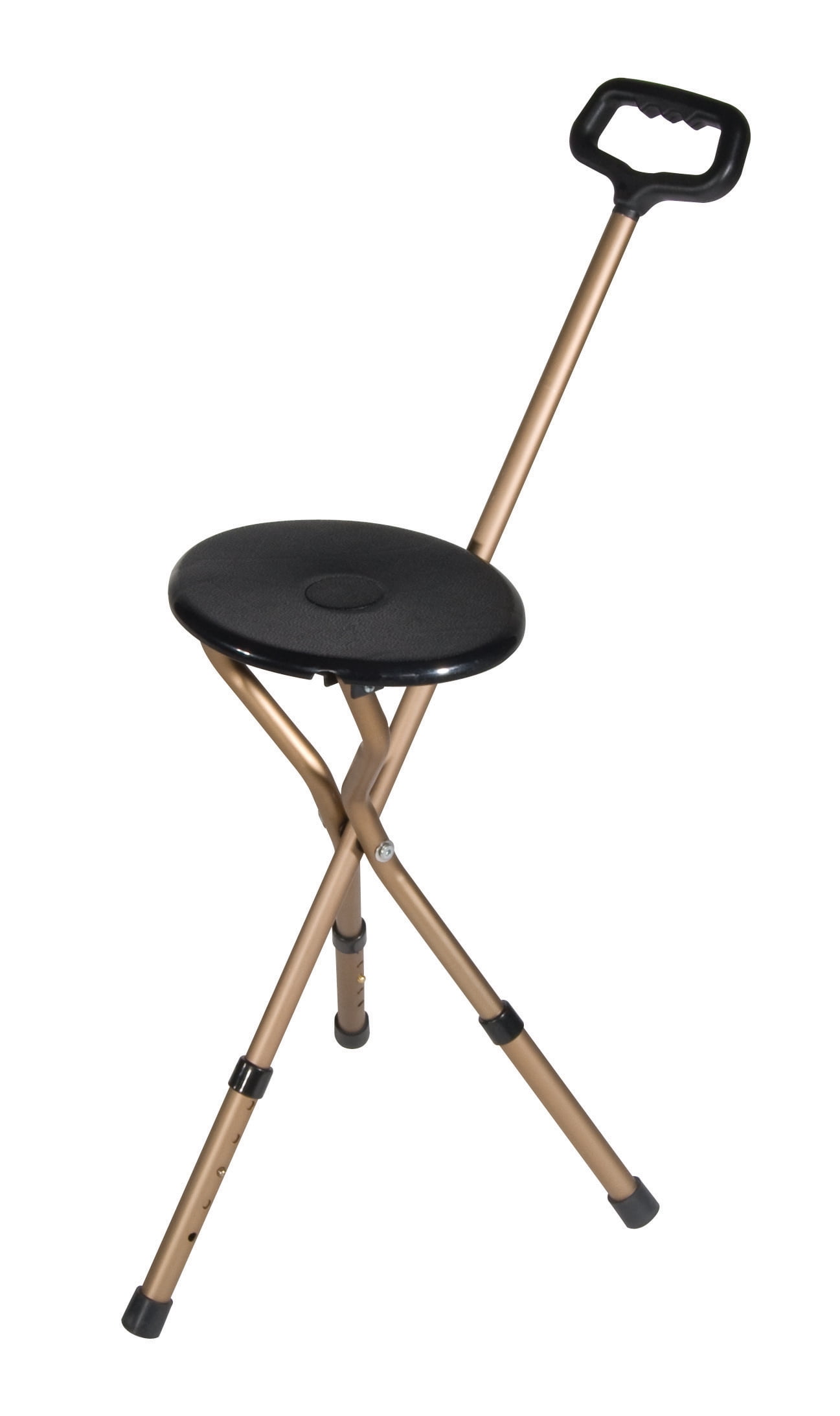 Drive Medical Folding Lightweight Cane Seat, Adjustable Height, Bronze ...