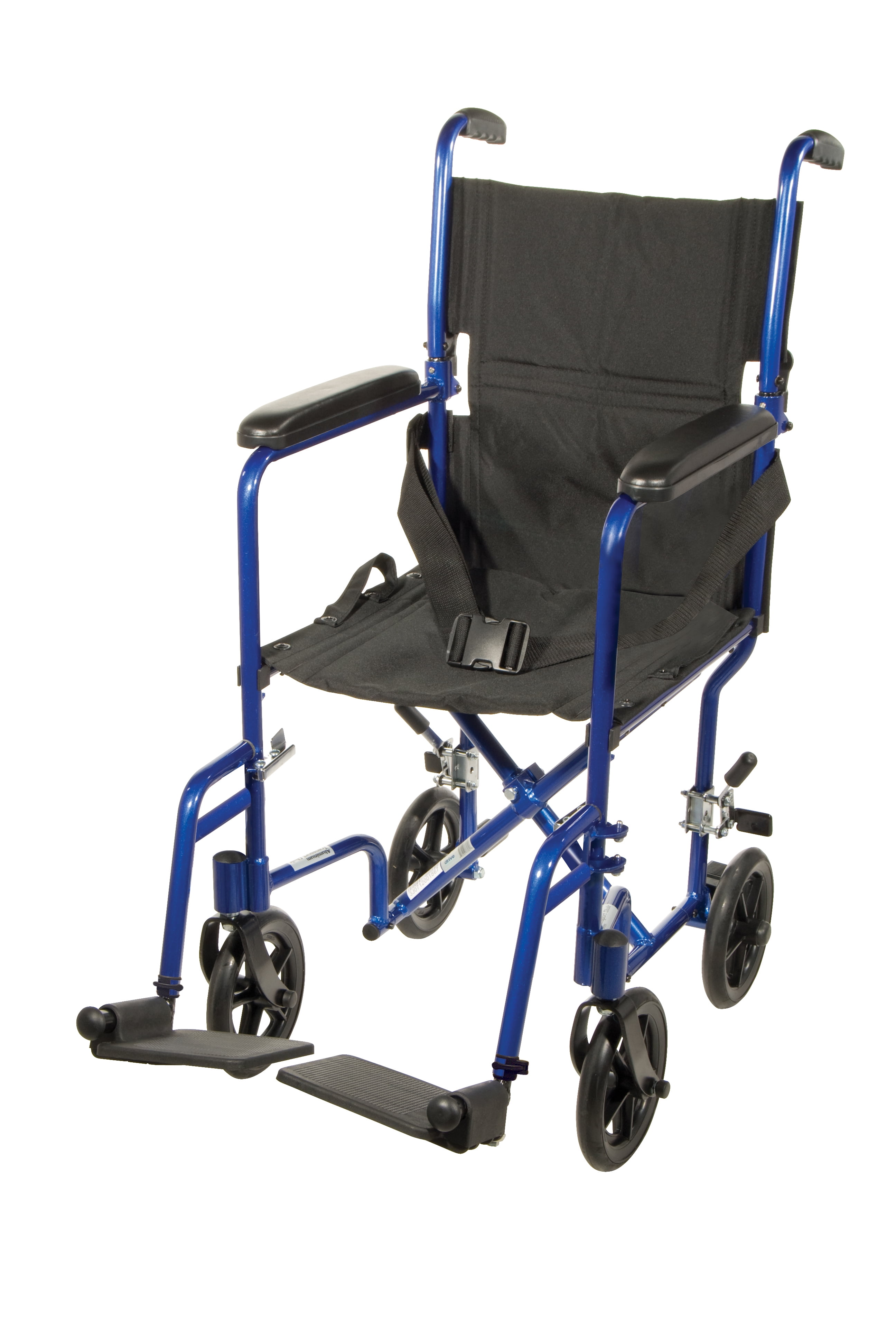 Drive Medical Lightweight Transport Wheelchair, 17" Seat, Blue HSA/FSA ...
