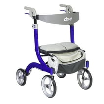 Drive Medical R800BL Foldable Rollator Walker with Seat, Blue - Walmart.com