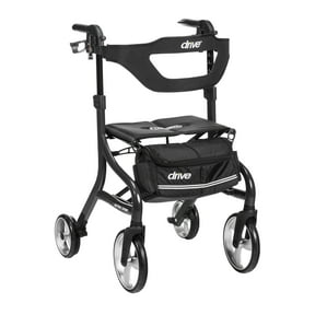 Drive Medical Nitro Sprint Rollator Rolling Walker, Hemi Height, Blue ...