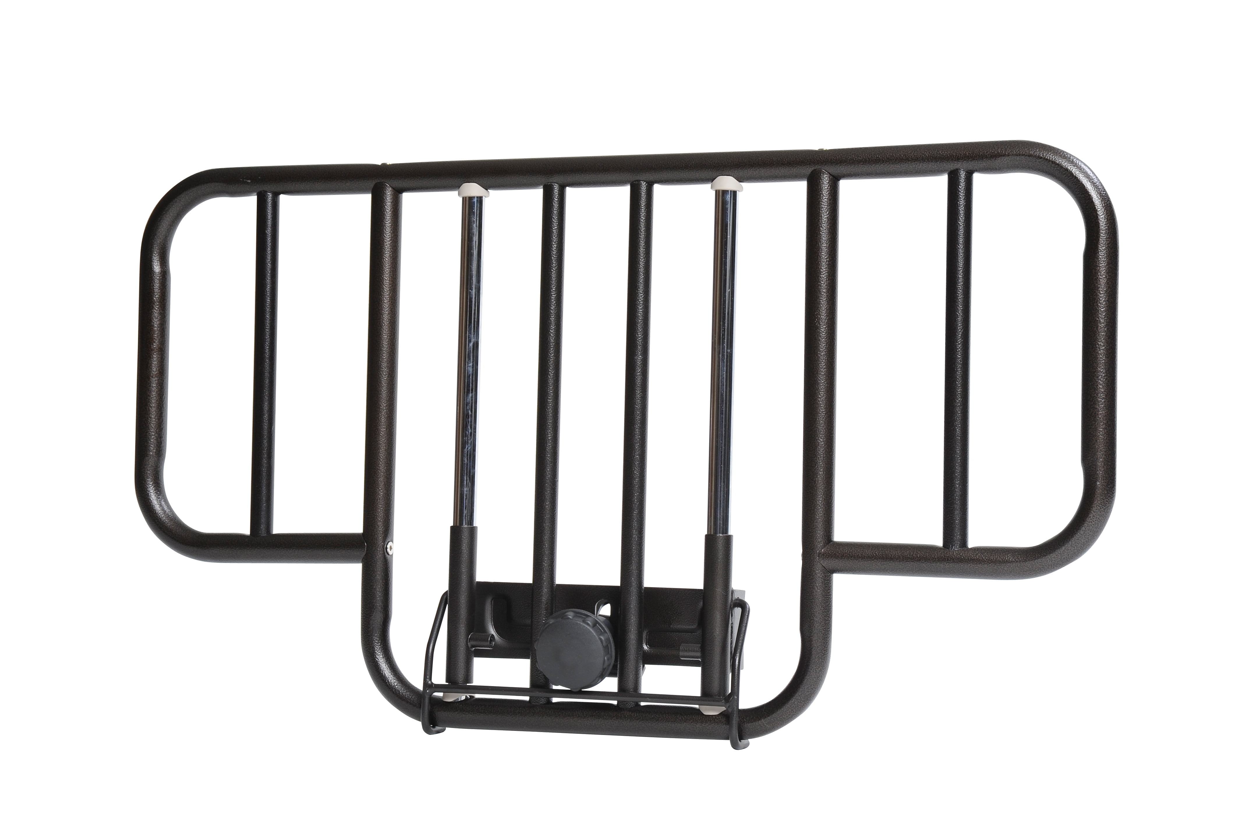 Drive Medical No Gap Half Length Side Bed Rails with Brown Vein Finish ...