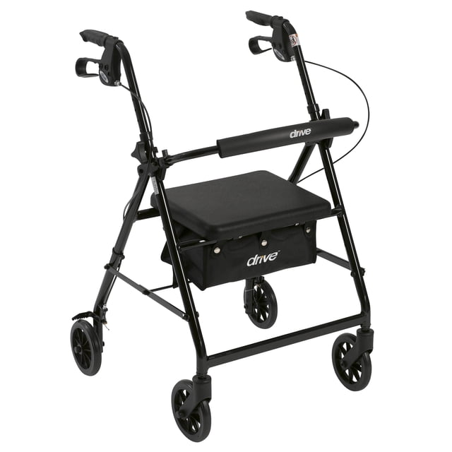 Drive Medical R726BK 4-Wheel Rollator 1 Each - Walmart.com