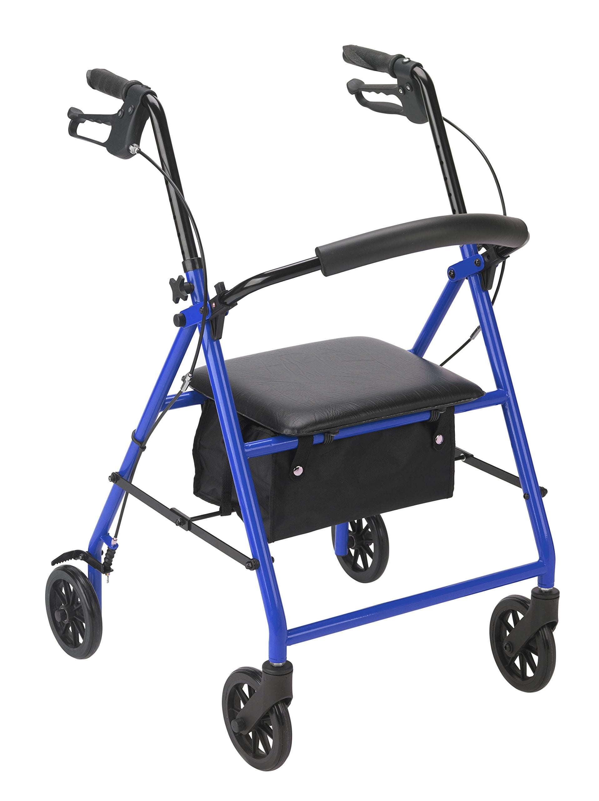 Drive Medical R800BL Foldable Rollator Walker with Seat, Blue - Walmart.com
