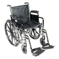 Drive Medical Lightweight Silver Sport 2 Wheelchair, 20 Inch Wide Seat ...