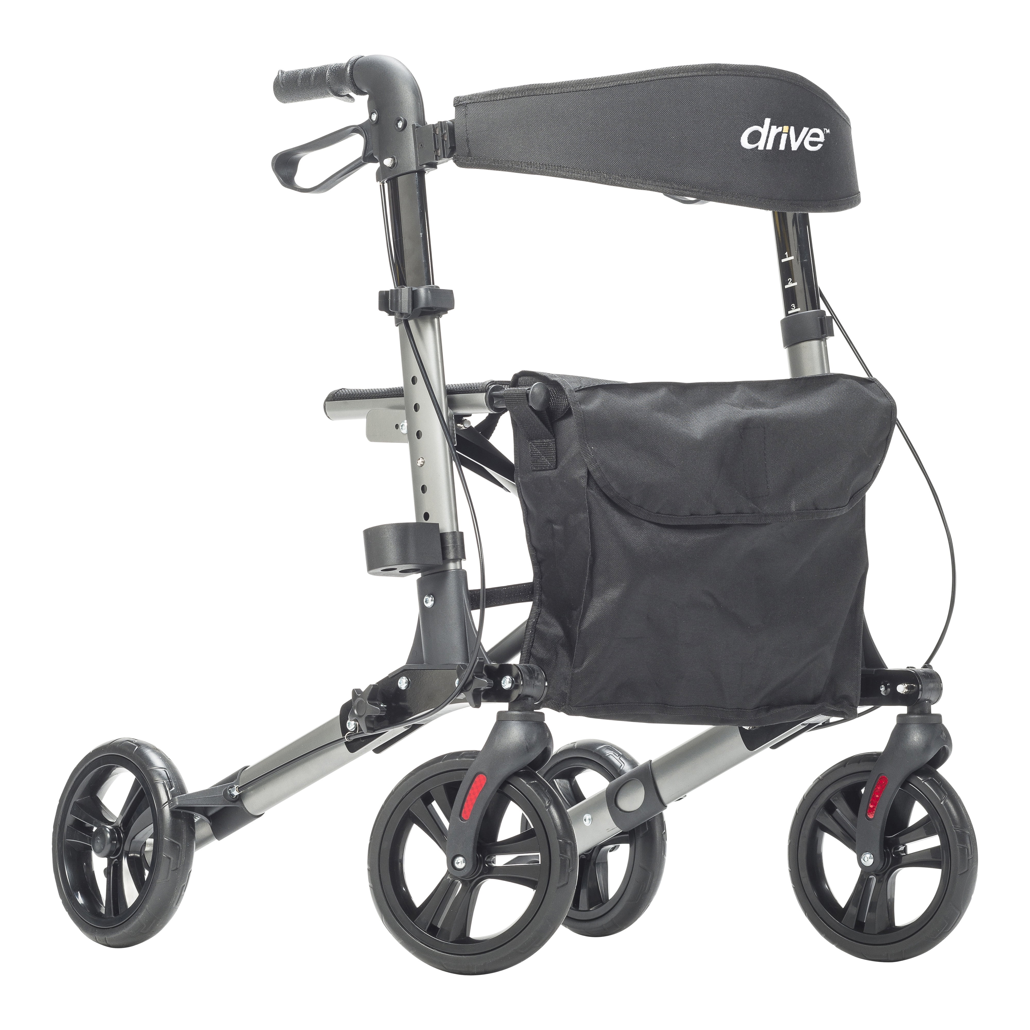 Drive Medical Ultra Compact Folding Rollator Rolling Walker 300 Pound ...