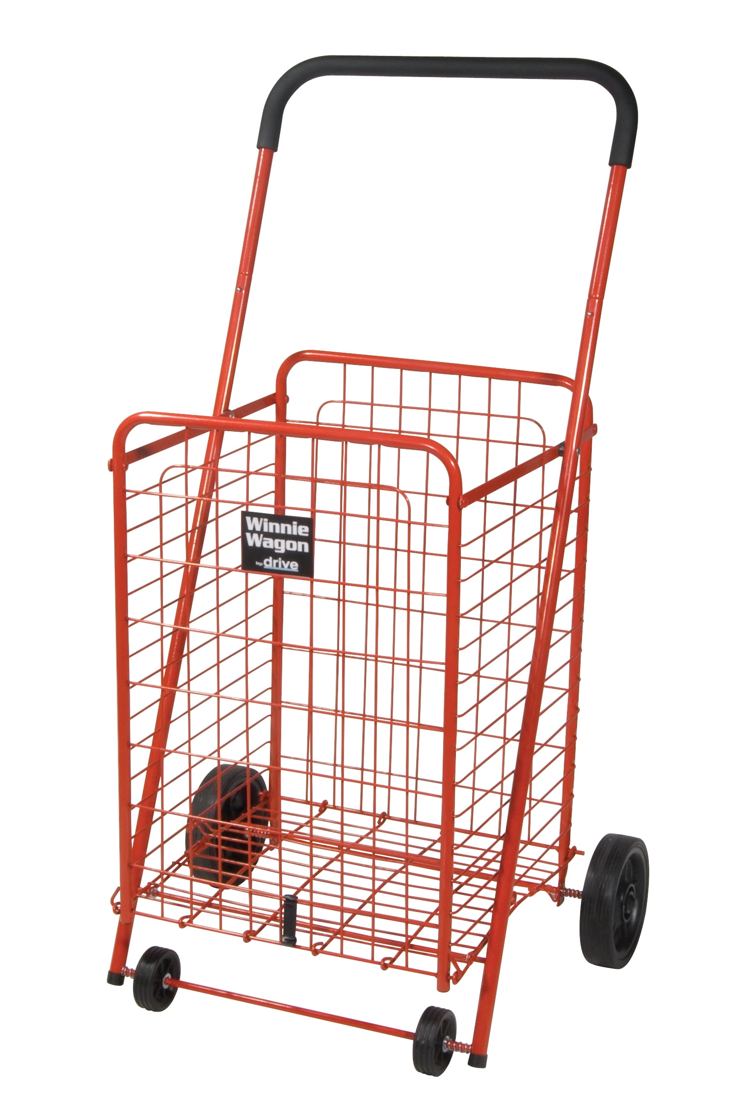 Drive Medical Winnie Wagon All Purpose Shopping Utility Cart, Red ...