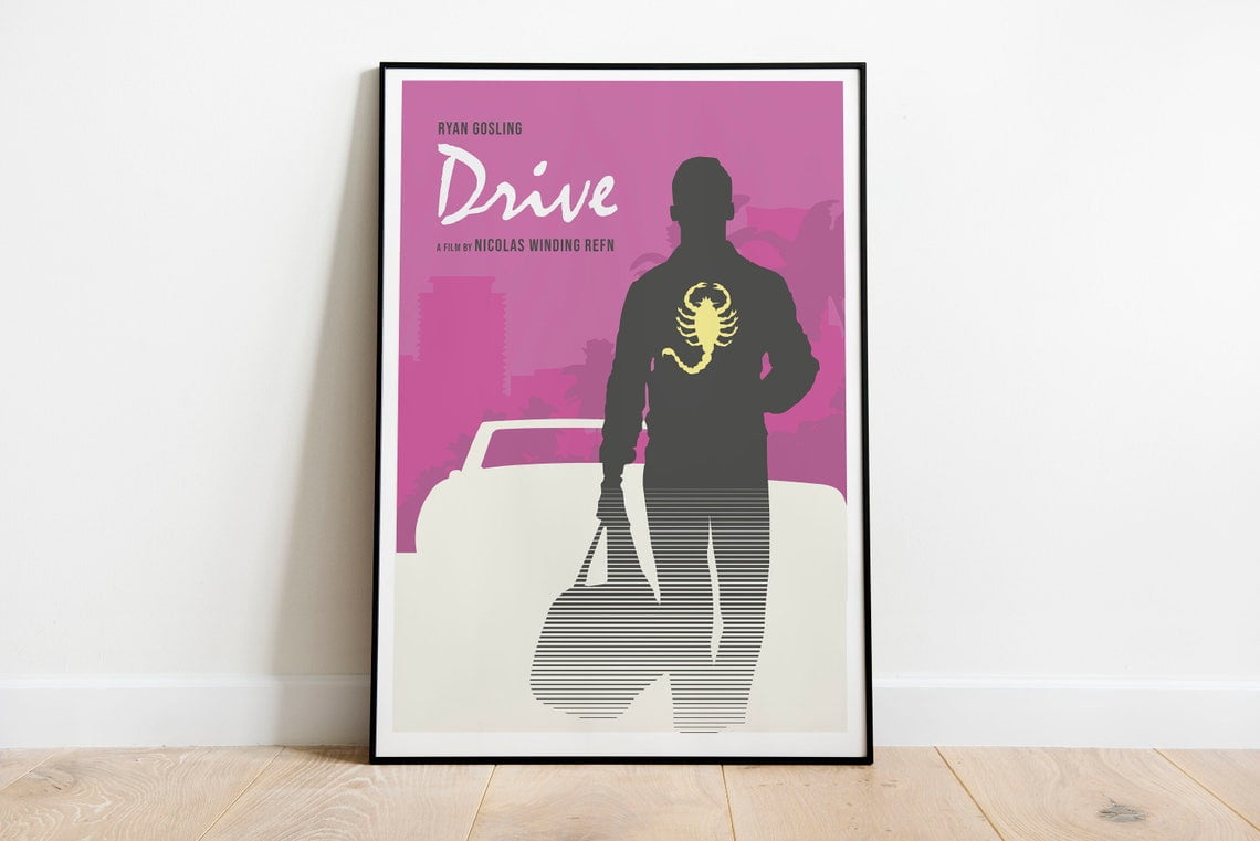 Drive Movie Poster, Film, Artwork Wall Art, Modern Wall Decor, 24x36 ...