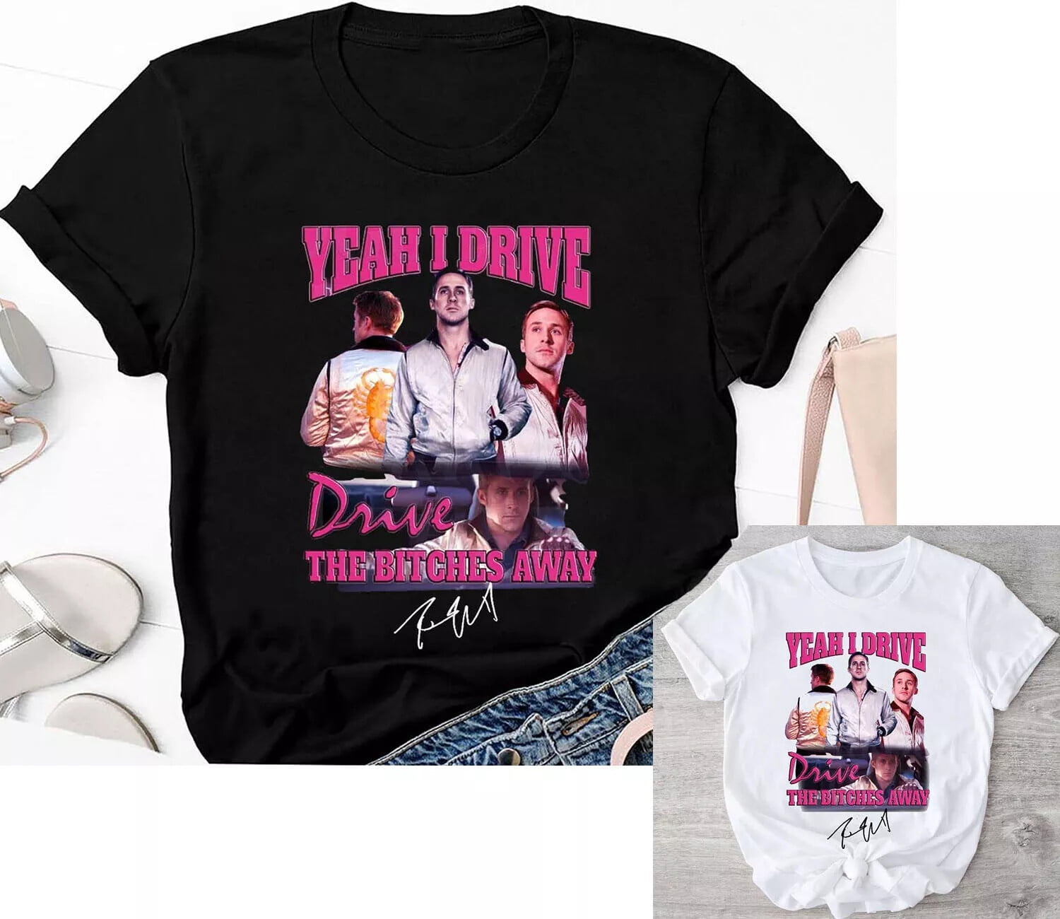 Drive Movie Ryan-Gosling Sign T-Shirt Unisex - Walmart.com