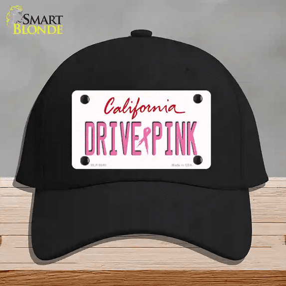 Drive Pink California Novelty License Plate Hat Cotton Black - Walmart.com