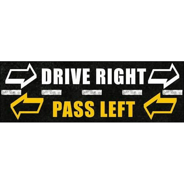 Drive Right Pass Left Bumper 3M Reflective sticker| car Idiots Safety ...