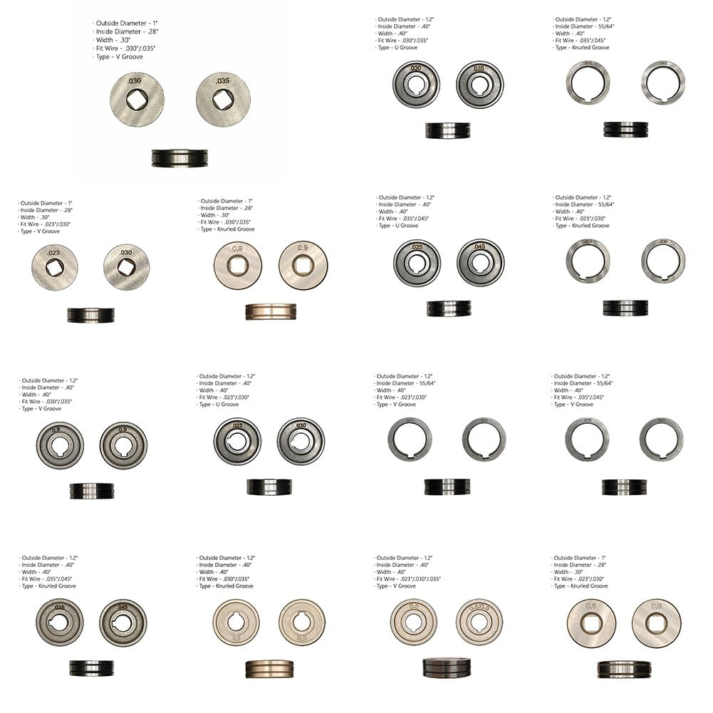 Drive Roll .023 .030 .035 .045 Knurled V U Groove Wire Feed For Mig ...