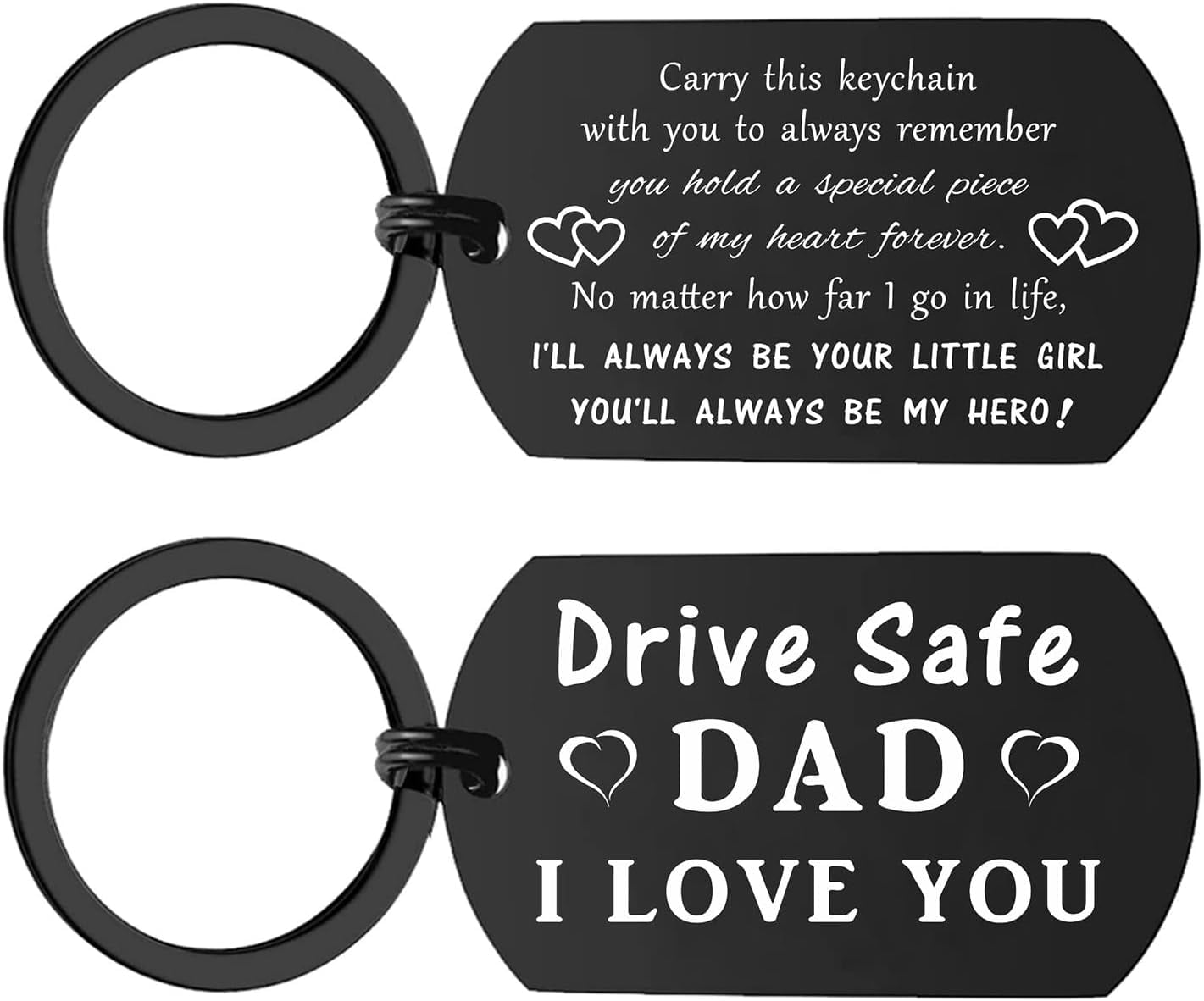 Safe Driving Keychain I Love You Gift for Dad from Daughter Son ...