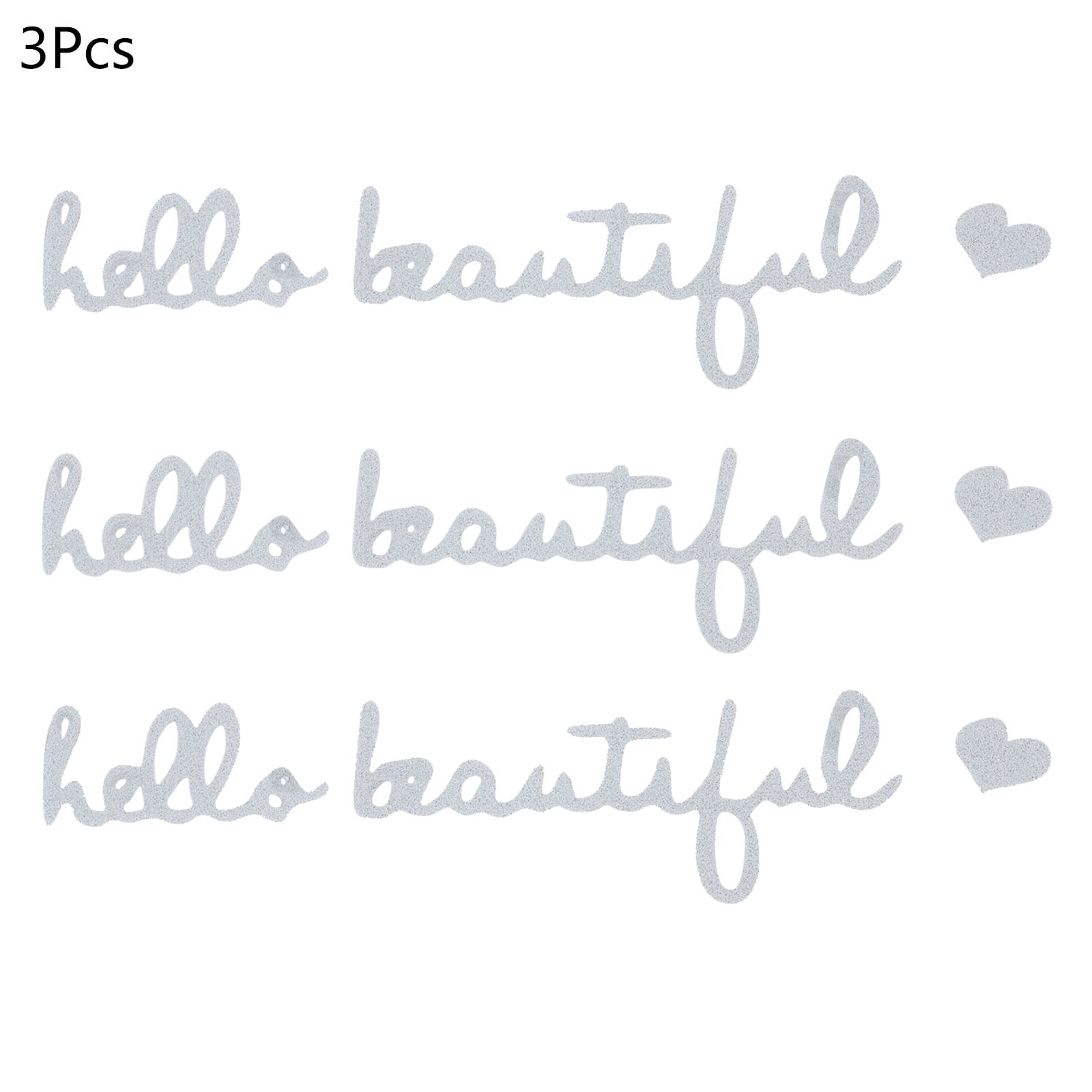 Drive Safe Heart Mirror Decal, 3 PCS Car Rearview Mirror Window ...